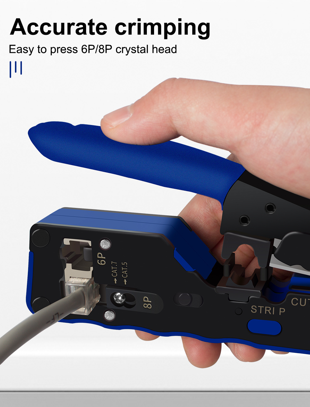 Rj45 Pass Ratcheting Crimper 6p/8p Modular Plug Crimping - Temu Czech ...