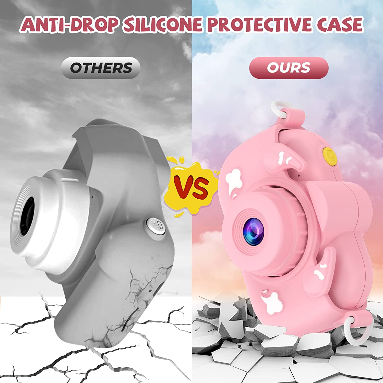 Cartoon Macaron Mini Camera Digital Kids Cameras Portable - Temu New ...