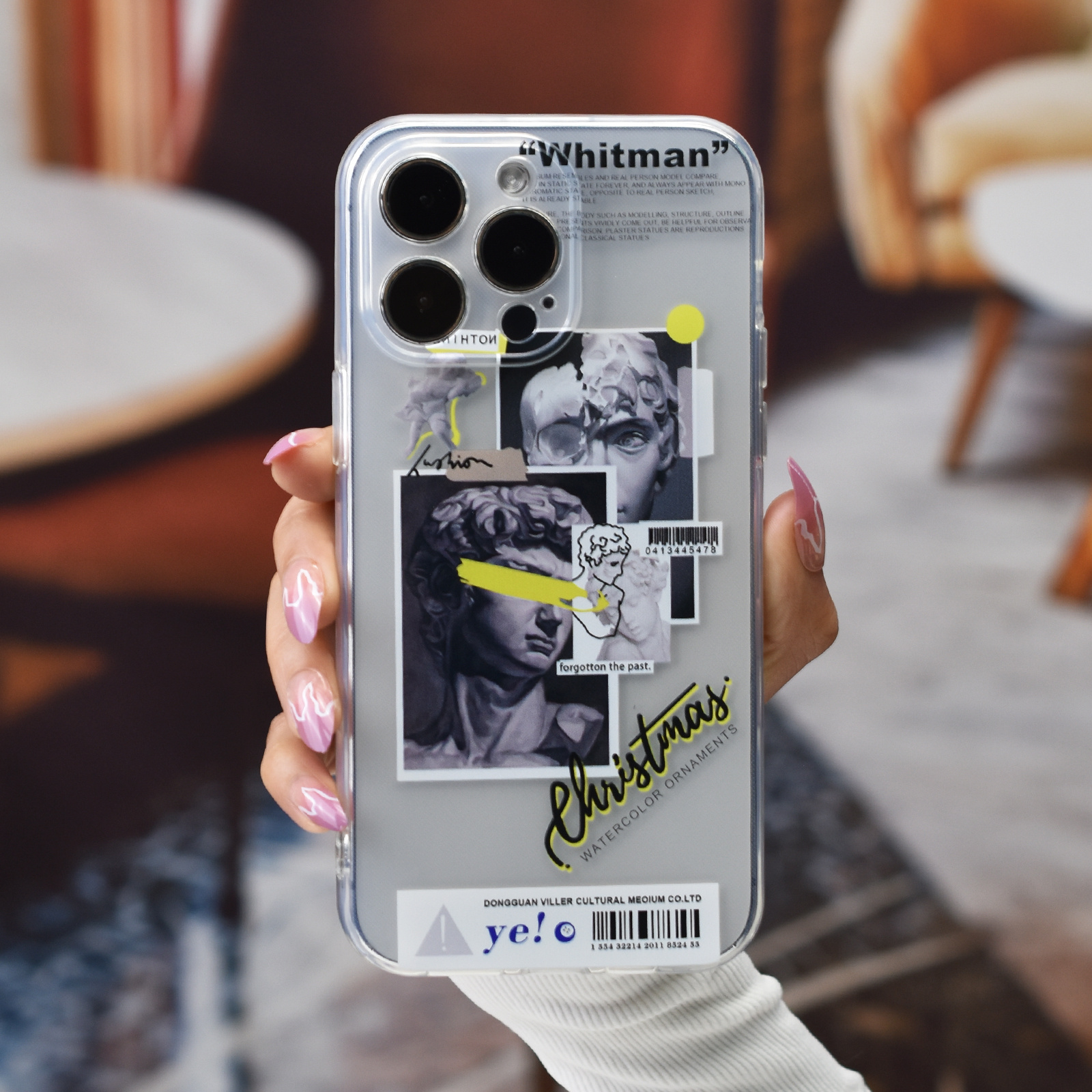 Plaster Statue Pattern Design Shockproof Slim Protective Cove Anti Fall ...