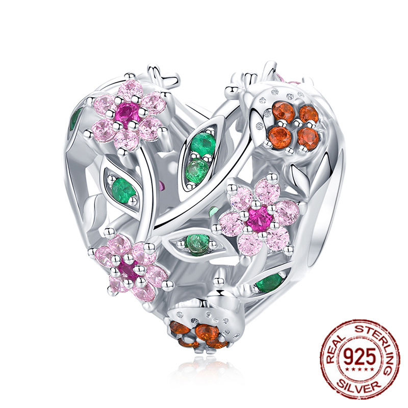 S925 Sterling Silver Seven Star Ladybug Beaded Bracelet - Temu Norway