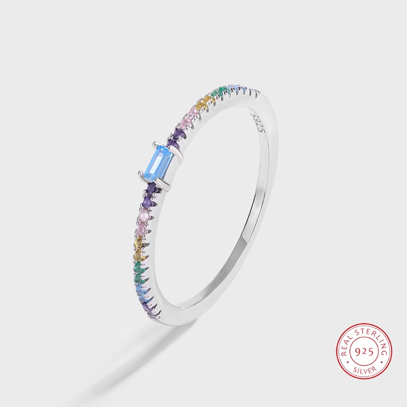 Halo Promise Ring Inlaid Colorful Zircon Daily Wear Party - Temu Norway