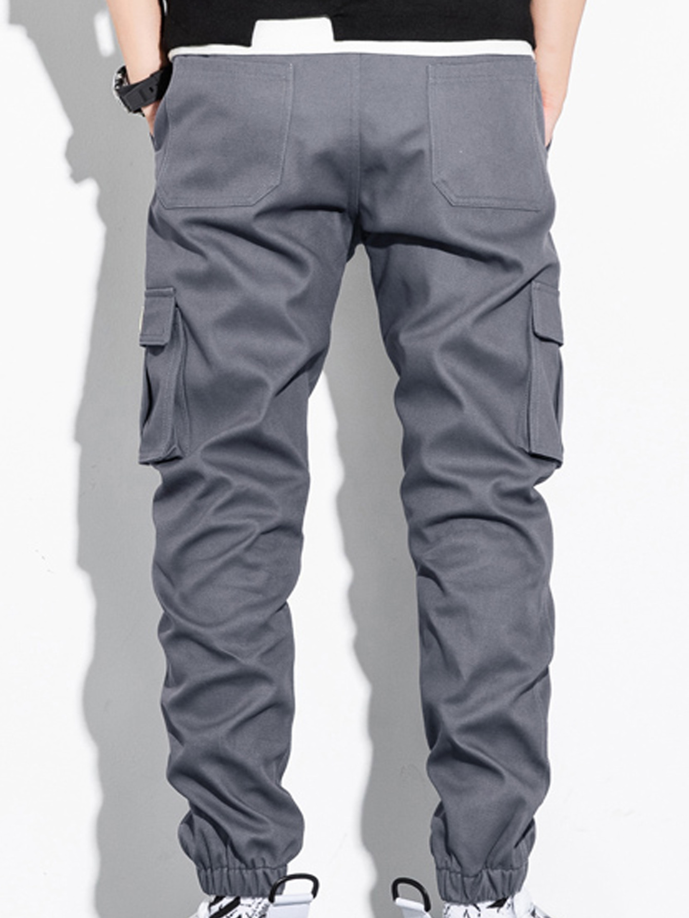 Plus Men's Drawstring Cargo Pants With Multi Pockets - Temu United Kingdom