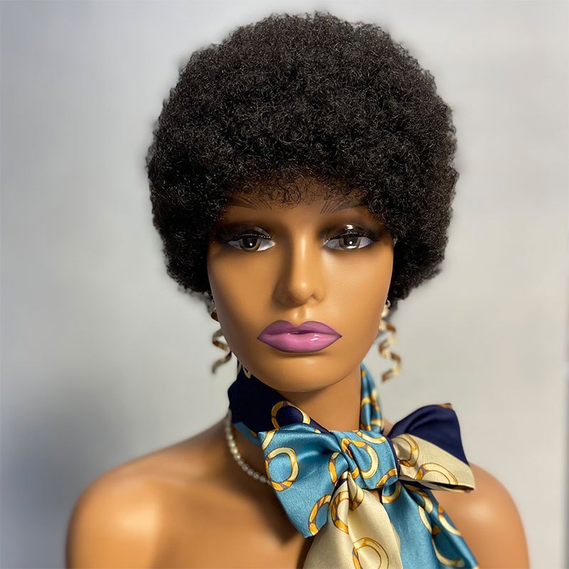 Short Afro Curly Human Hair Wigs Short Natural Curly - Temu
