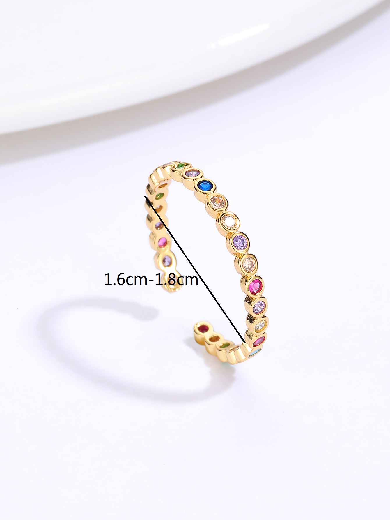 Fashion Jewelry Rings 18k Gold Plated Cubic Zirconia Rings - Temu Australia