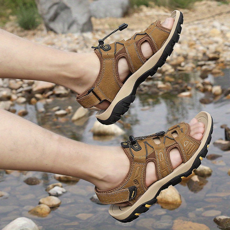 Mens Breathable Mesh Non Slip Sandals Durable Quick Dry Open Toe Beach ...