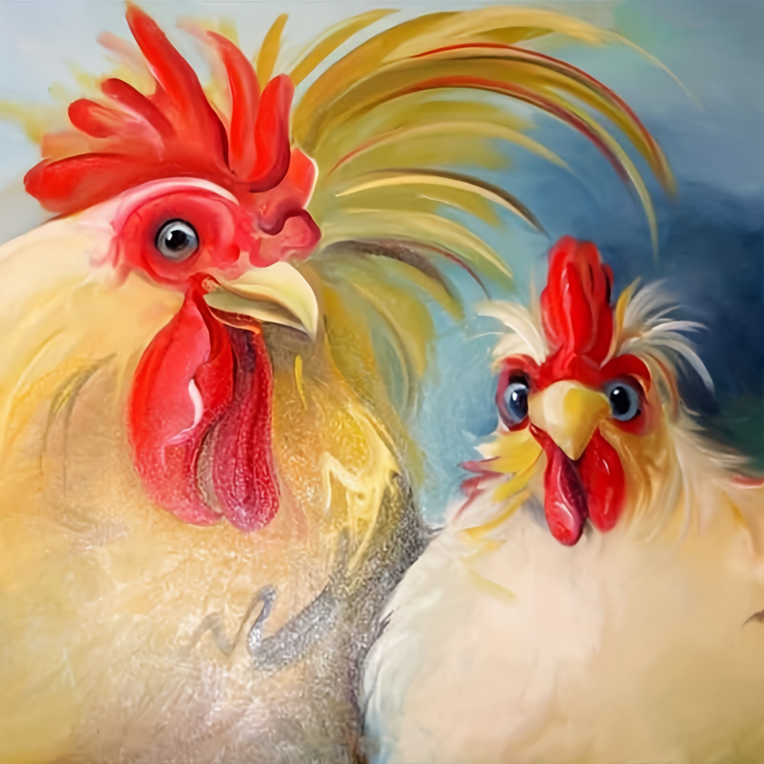 5d Diy Round Painting Kits Rooster Hen - Temu Australia
