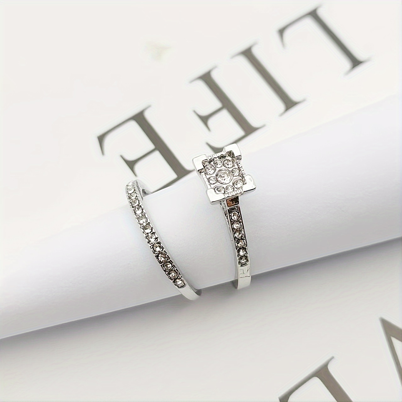 Stylish Luxurious Rings With White Gemstones For Men - Jewelry ...