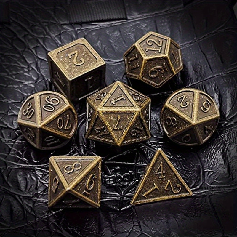 Metal Polyhedral Dice Set High Quality Heavy Handmade - Temu Norway