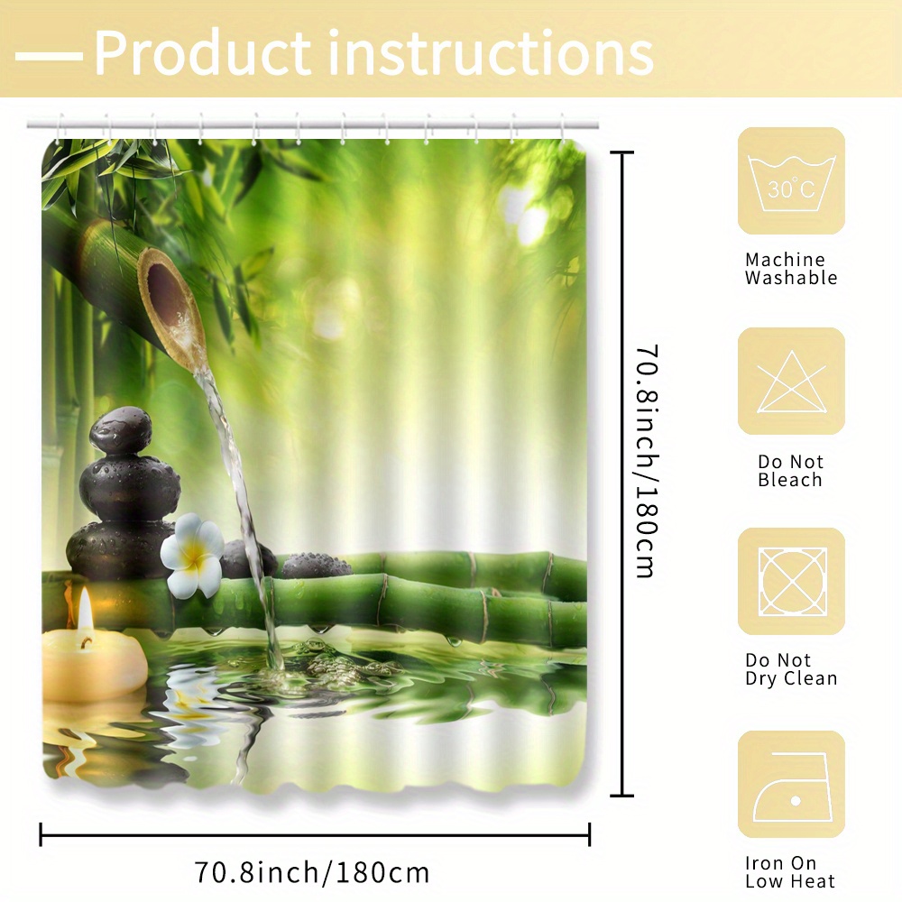 Chinese Shower Curtain 12 Stone - Temu