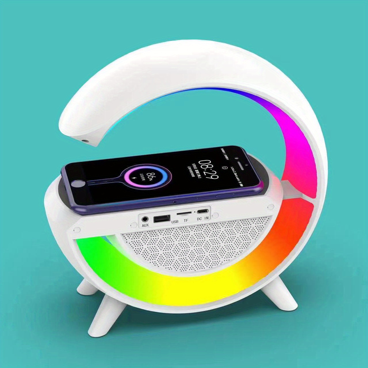 1pc Multifunction Atmosphere Lamp With Music Speaker Dimmable Led Table ...