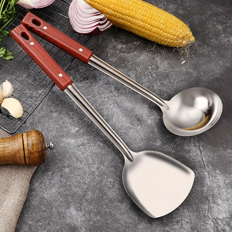 Stainless Steel Cooking Kitchenware Kitchen Spoon Spatula - Temu