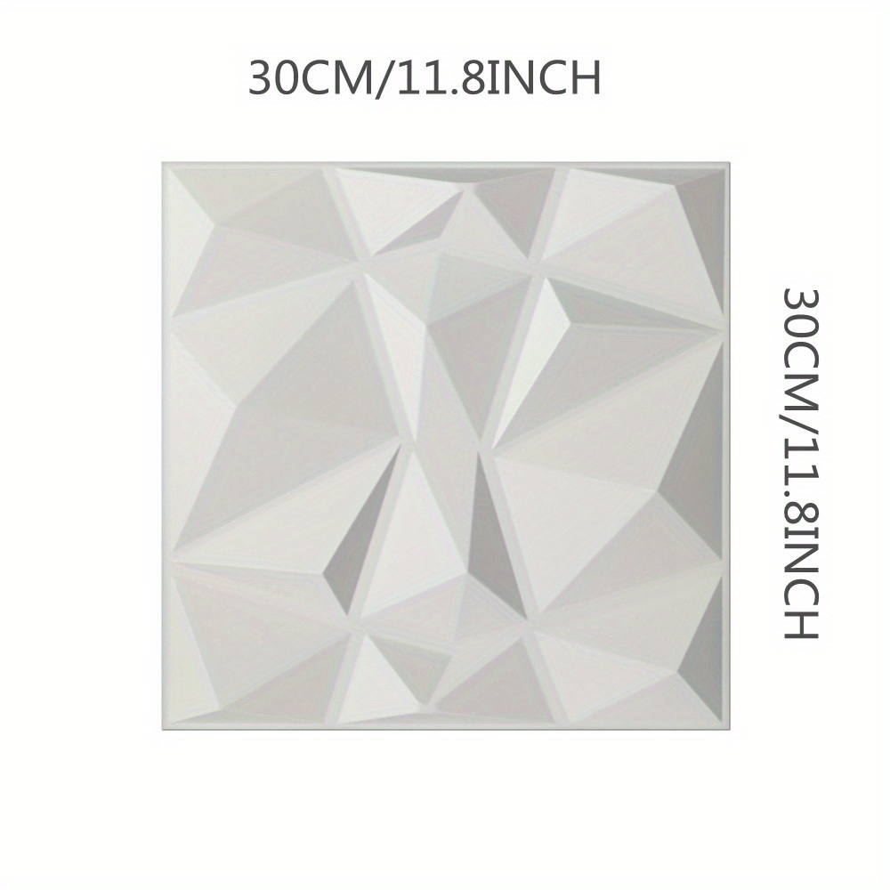 White 3d Diamond Textured Wall Panels Waterproof Fire - Temu New Zealand