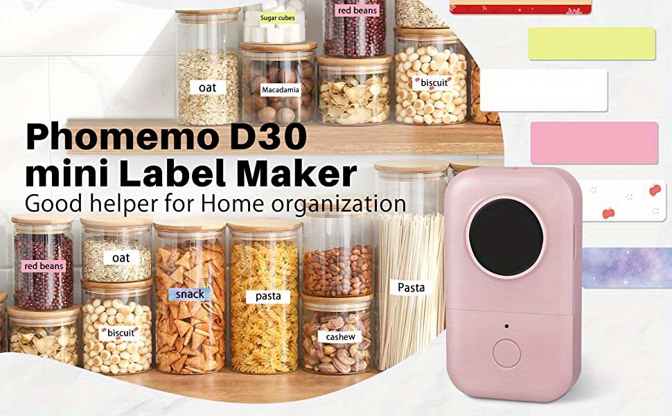 d30 label maker machine with tape 5 rolls label wireless mini label ...
