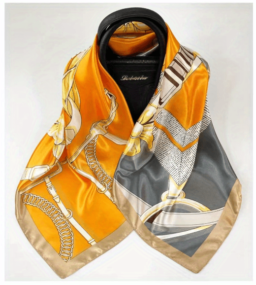 vintage chain print shawl elegant square scarf bandana - Temu New Zealand