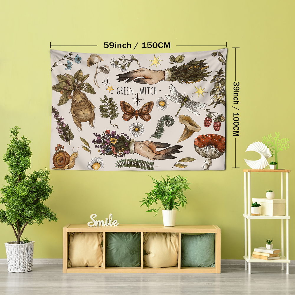 Mushroom Insect Tapestry Wall Hanging Mystery - Temu New Zealand