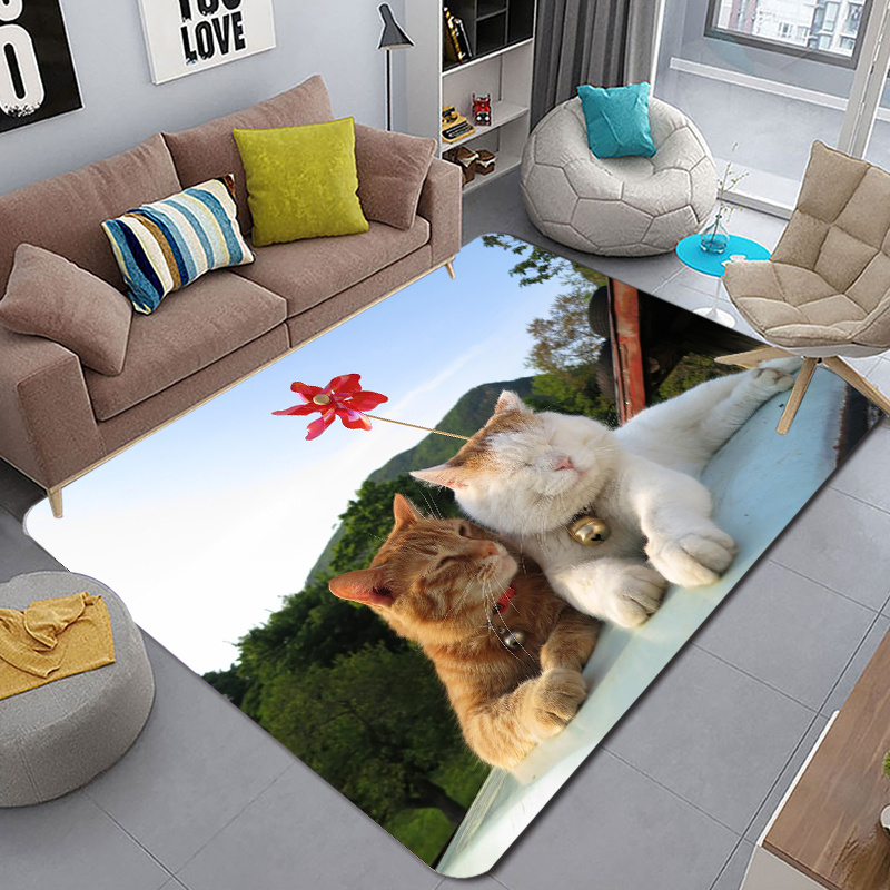 cute cat bath mat rug non slip bathroom rugs fit door - Temu New Zealand