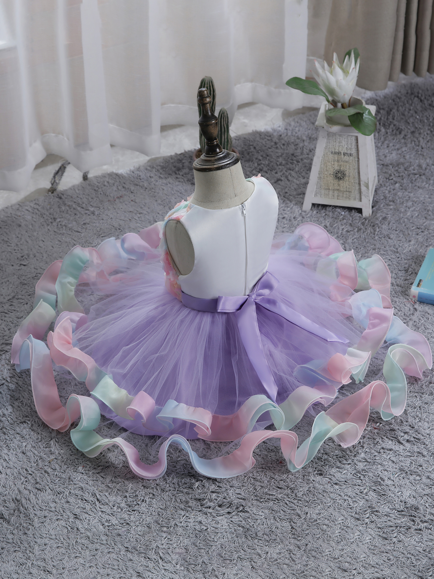 Girls Sleeveless Puffy Princess Dress Three - Temu Australia
