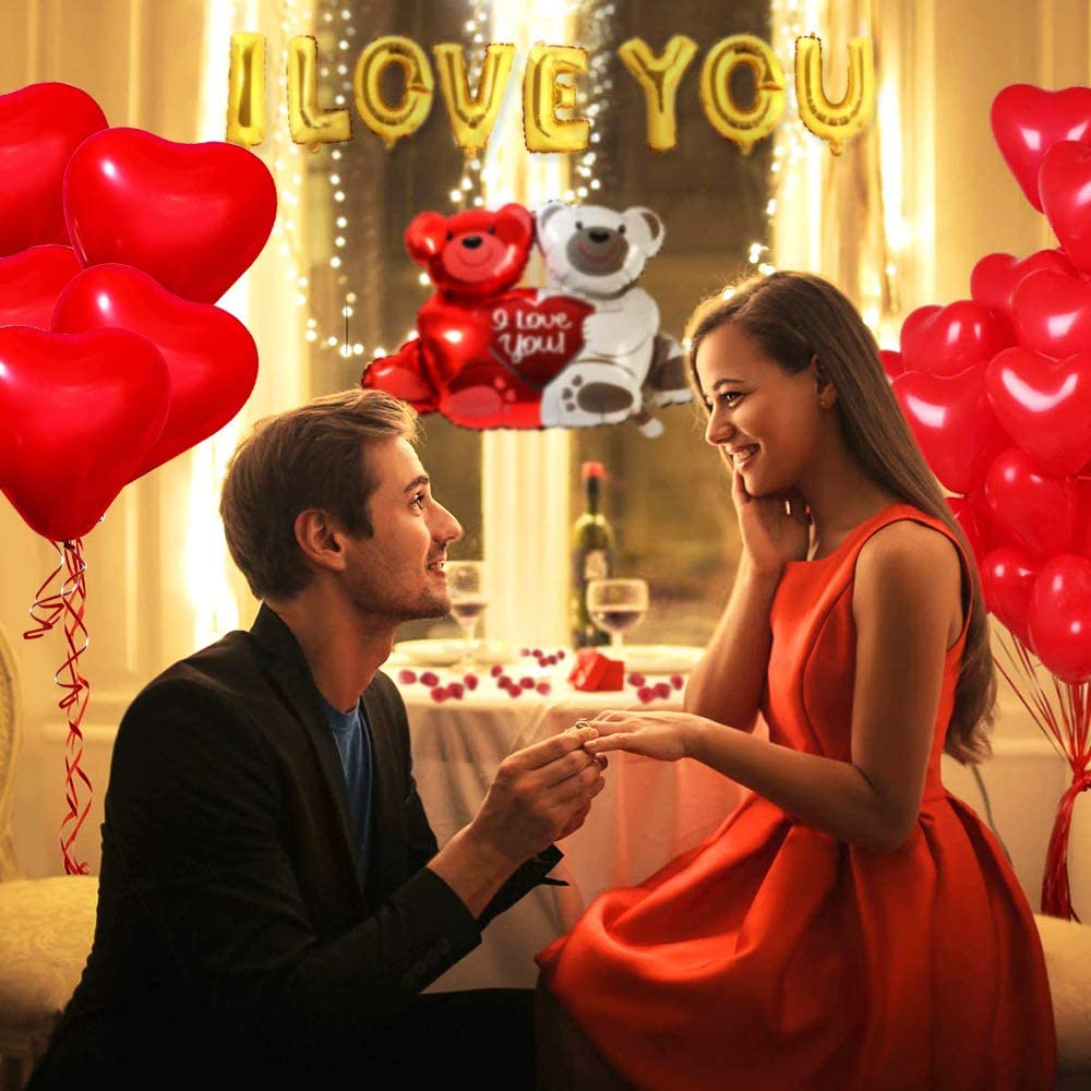 love heart balloons red heart balloons for valentines day wedding ...