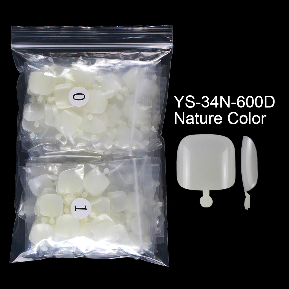 600 Pcs Clear Nature Toe Nail Tips Fake Toenails For Acrylic Full Cover ...
