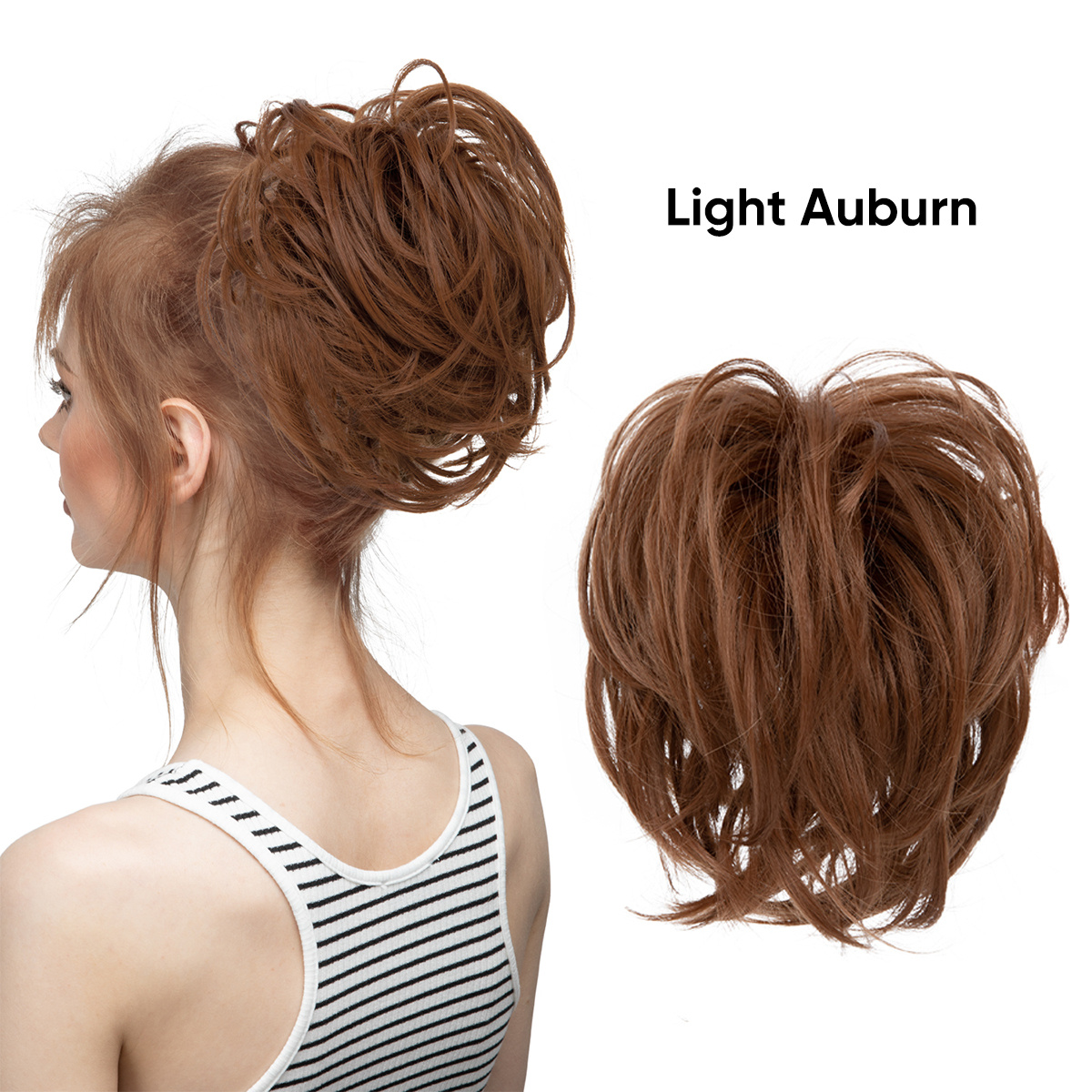 Instant Updo Hair Piece Messy Bun Short Ponytail Chignon - Temu