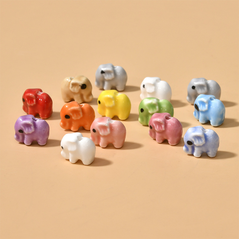 Colorful Cute Elephant Ceramic Beads Making - Temu Canada