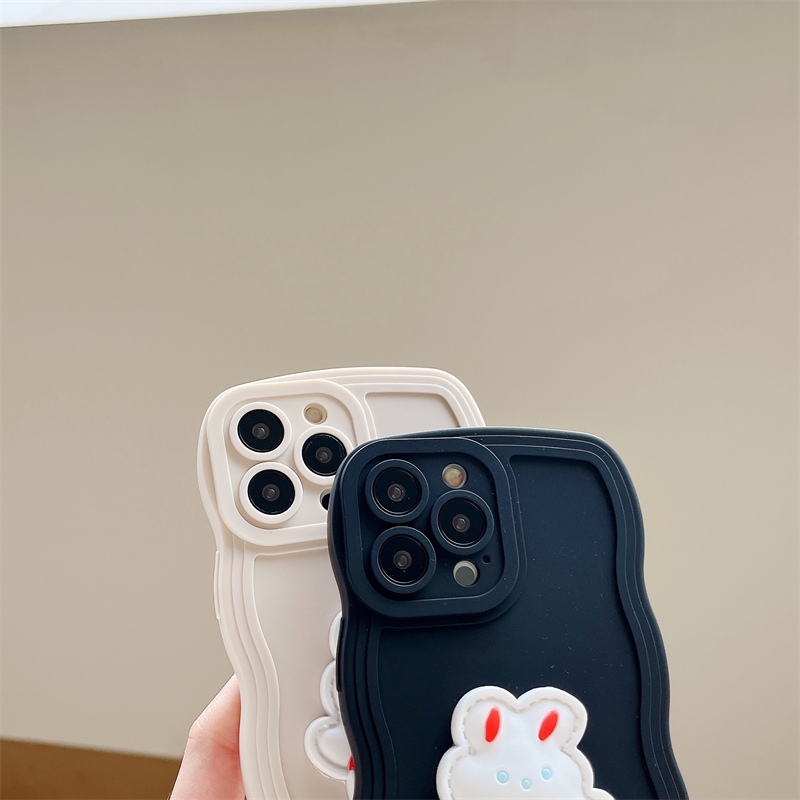 Easter Wave Edge Protective Phone Case Cartoon Rabbit Case - Temu ...