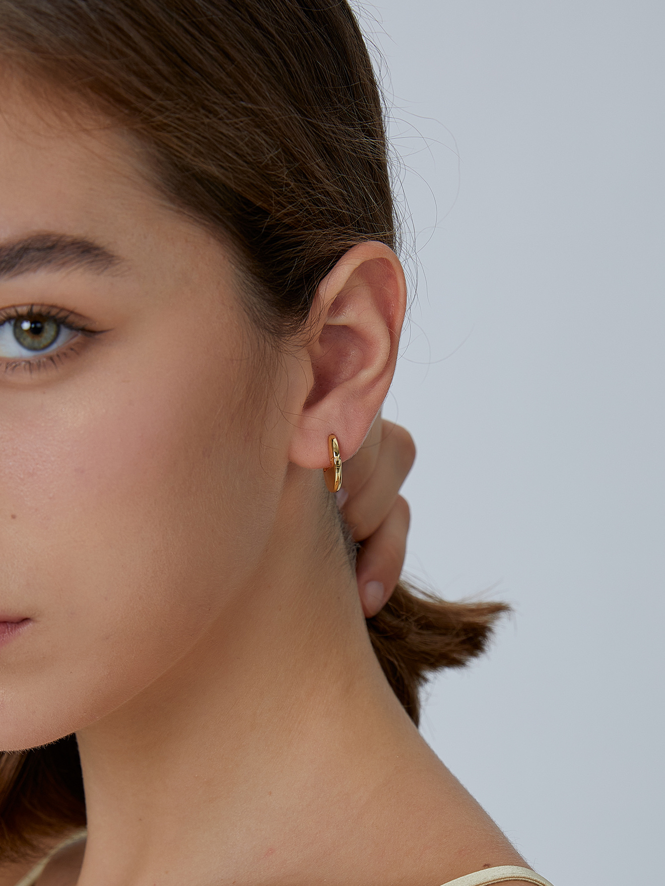 Golden Hoop Earrings Copper 18k Gold Plated Jewelry - Temu New Zealand