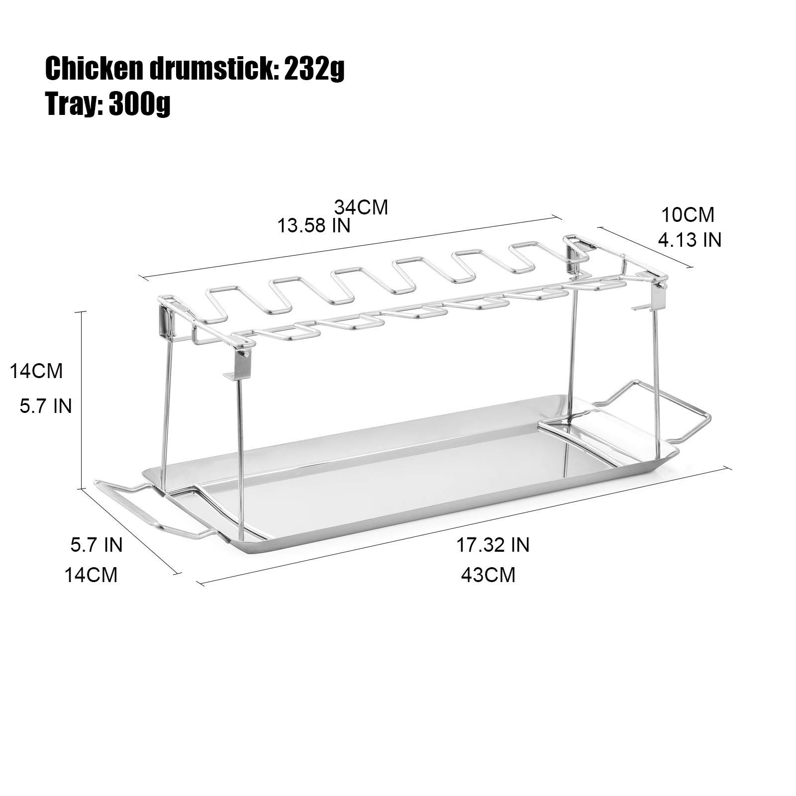 Grill Anywhere With This Portable Stainless Steel Folding Chicken Rack ...