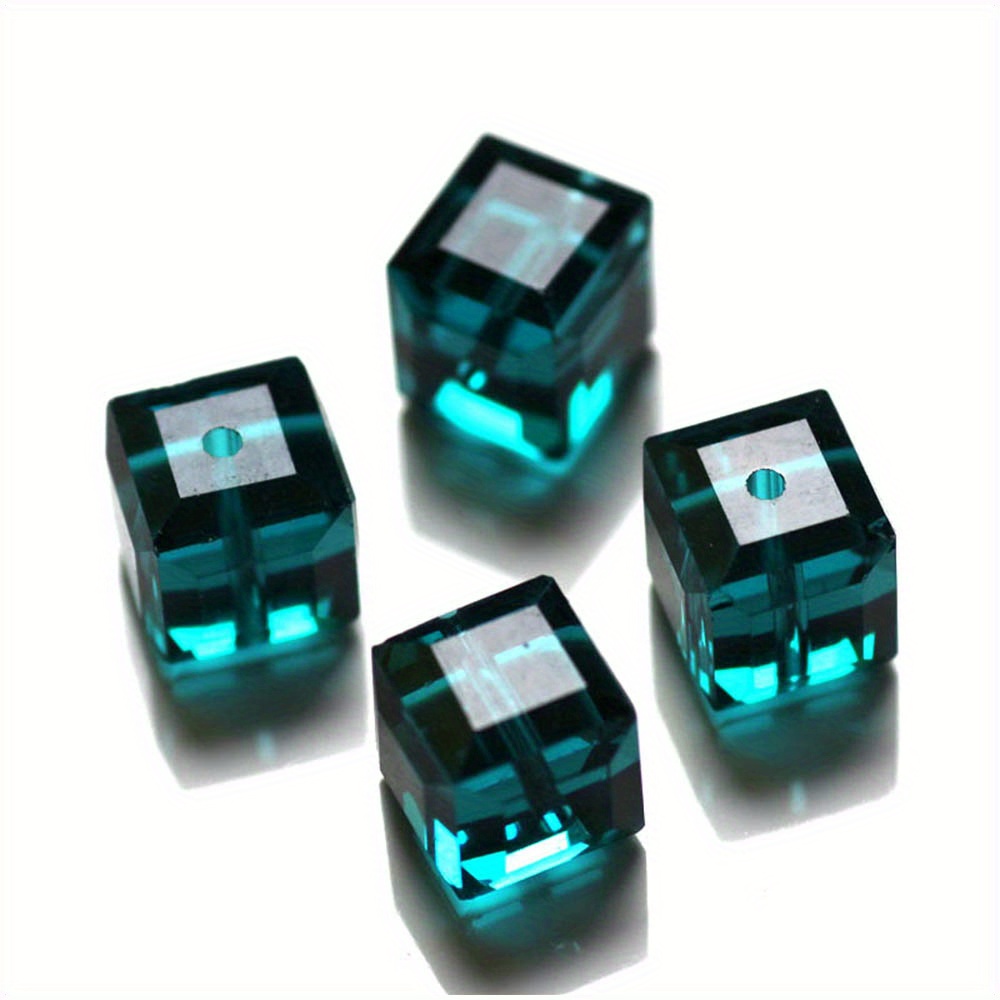 Cube Crystal Glass Loose Spacer Beads Jewelry Diy Making - Temu Ireland