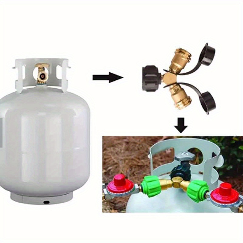 Propane Splitter 2 Way Tee Y Adapter 3 Way Solid Brass - Temu