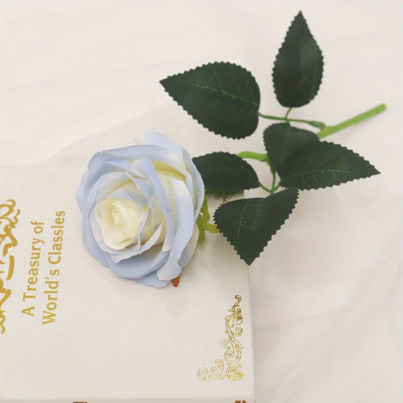 1pc blue roses flower photo props home wedding decor decorative home ...