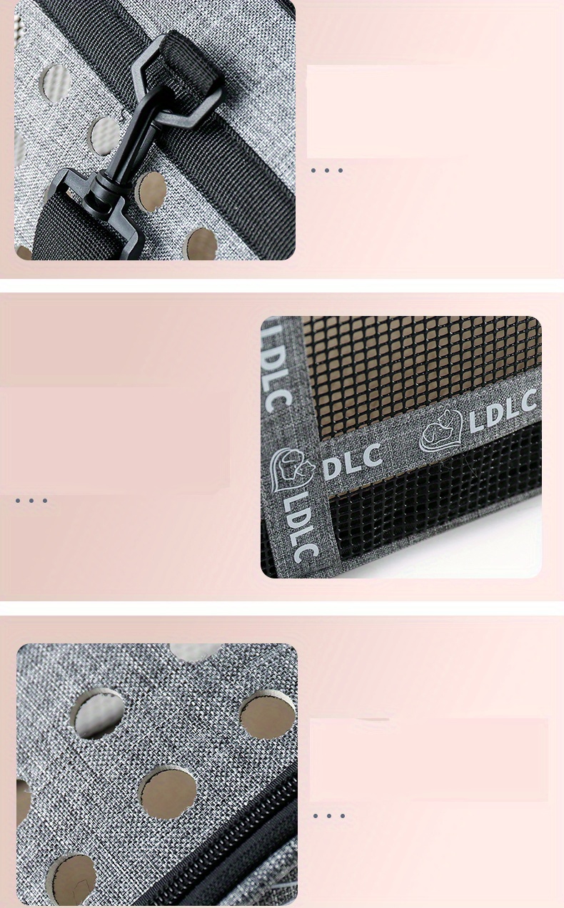 1pc Summer Breathable Packable Cat Bag Grid Pet Portable Bag Puppy Bag ...