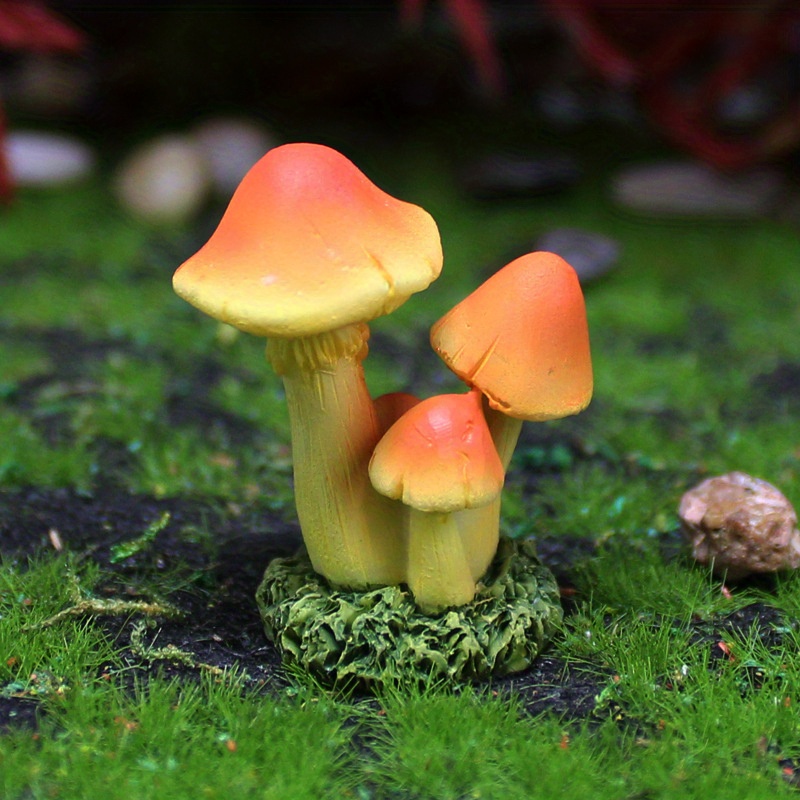 Miniature Resin Mushroom Figurines Mushrooms Fairy House - Temu Canada