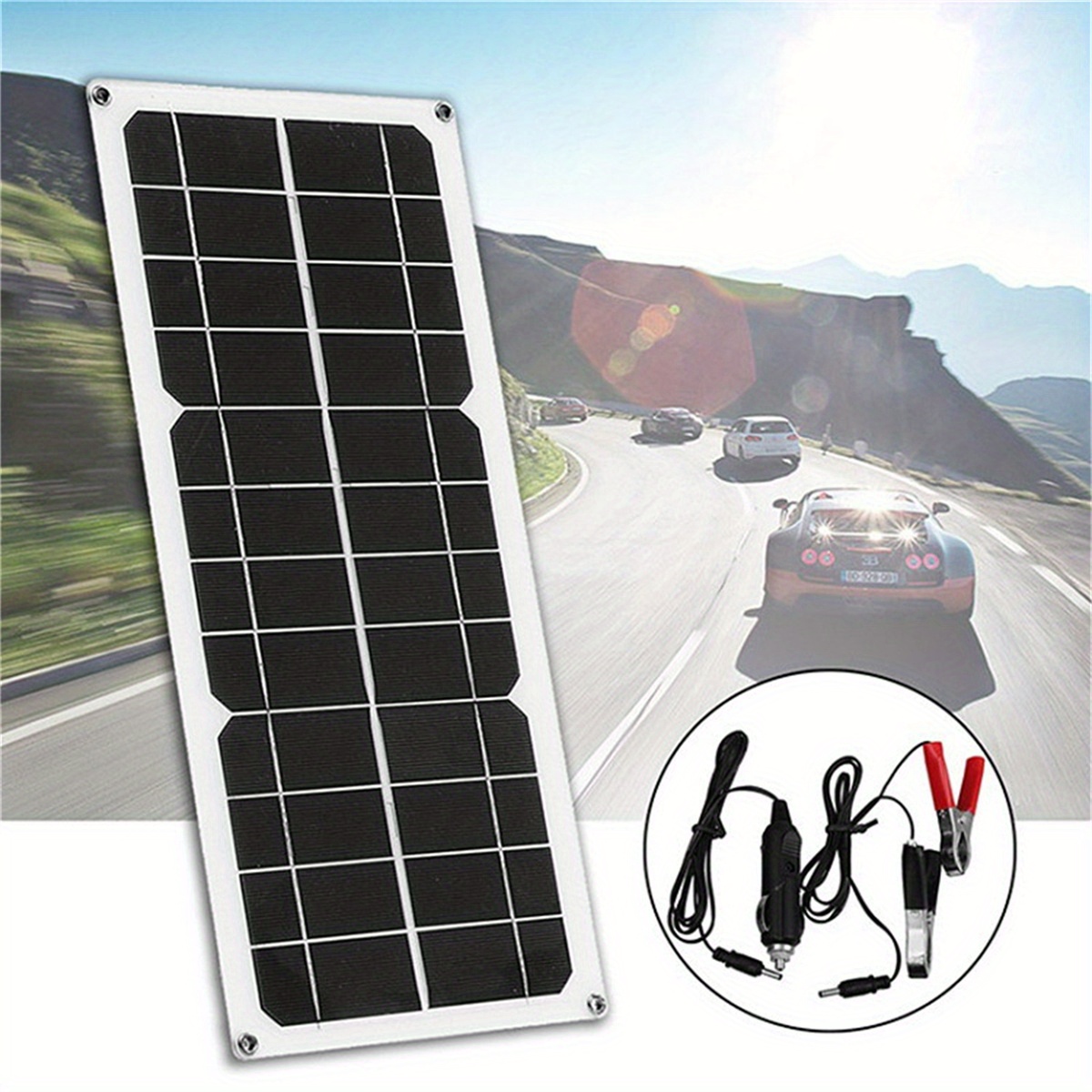 12 Volt Solar Panel Solar Trickle Charger Portable Solar - Temu