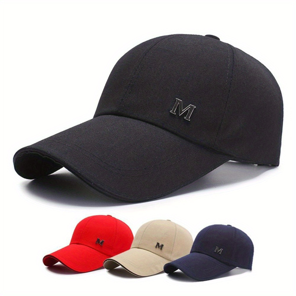 Long Brim Sunscreen Baseball Caps Solid - Temu Netherlands