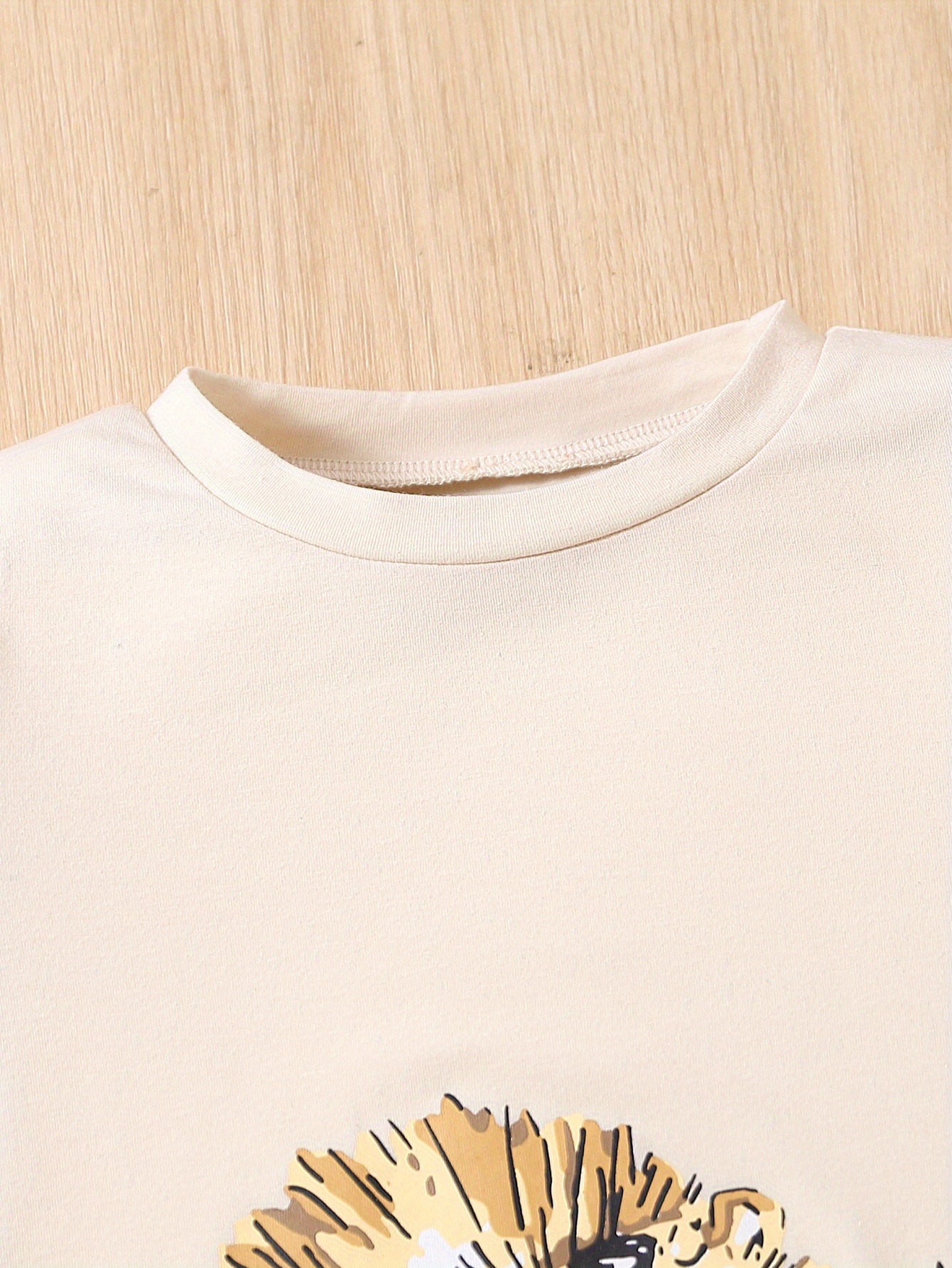 Kids Boys Outfit Set Lion Graphic Tee Shorts - Temu Australia