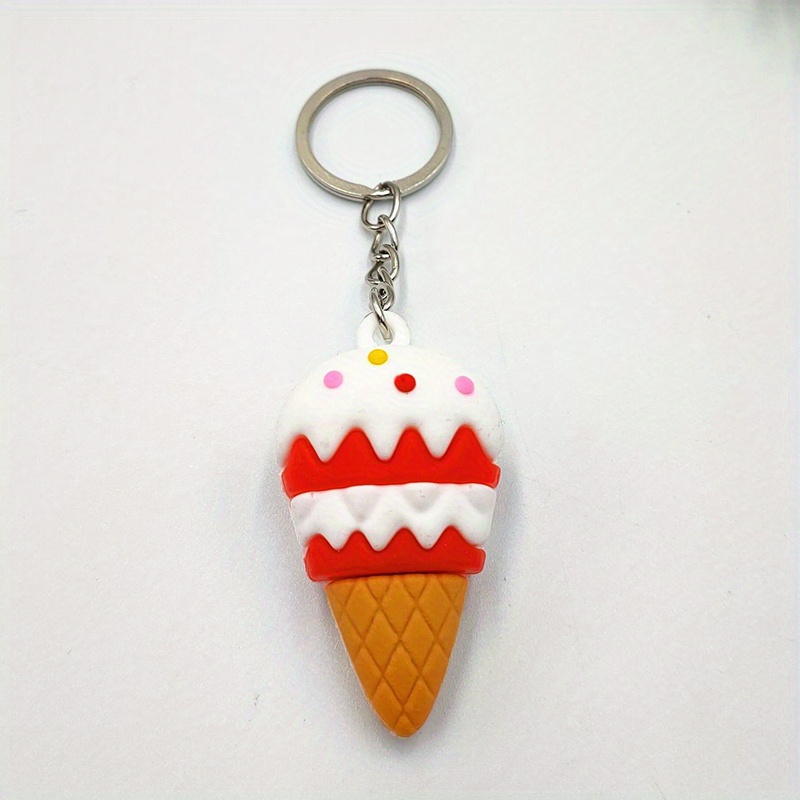 creative simulation ice cream keychain pvc soft rubber - Temu Norway