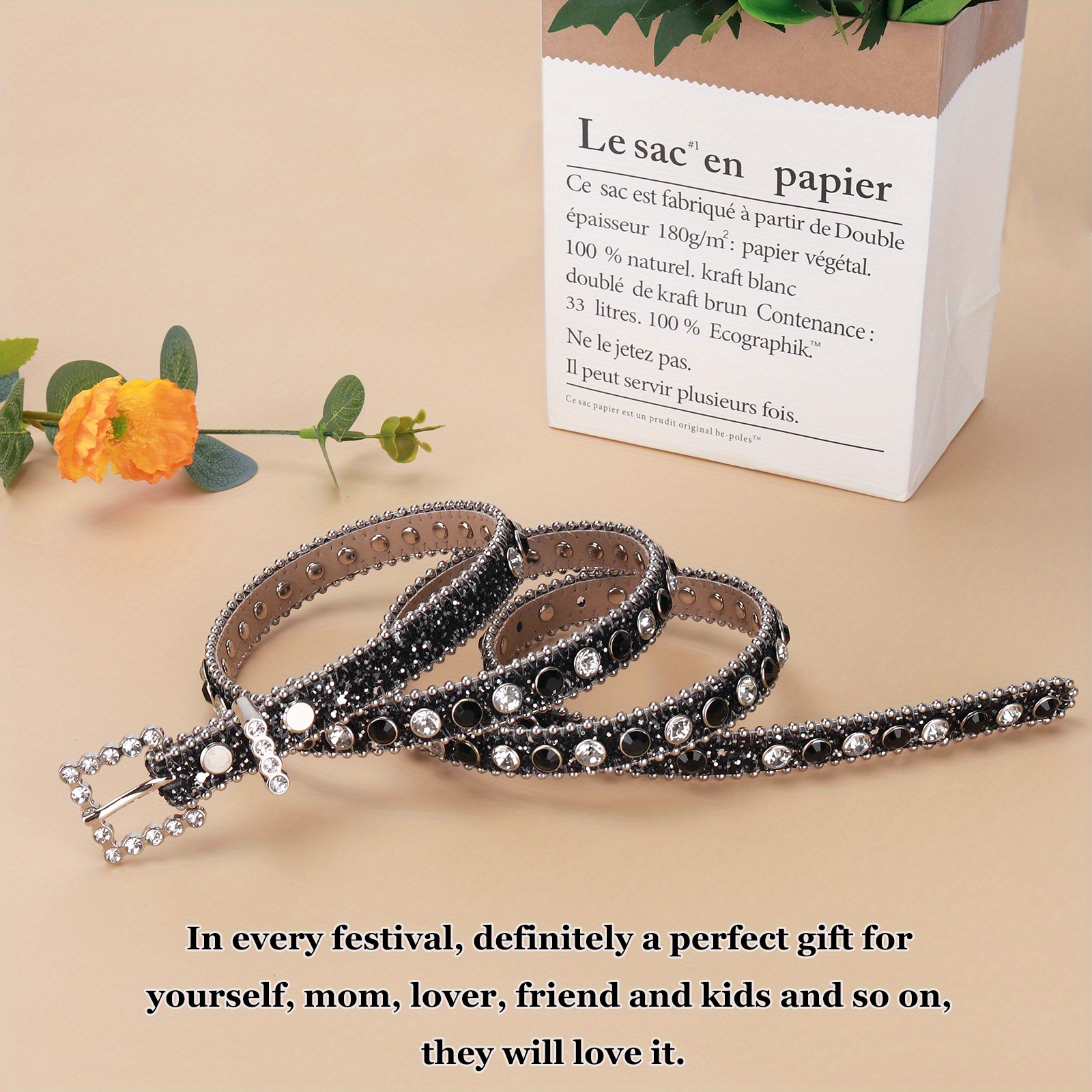 Shiny Rhinestone Belt Women Men Bling Studded Skinny Belt - Temu United ...