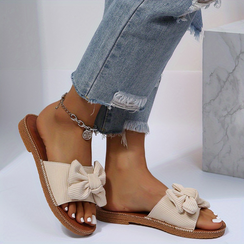 Women's Fashion Flat Slides Toe Non Slip Shoes - Temu