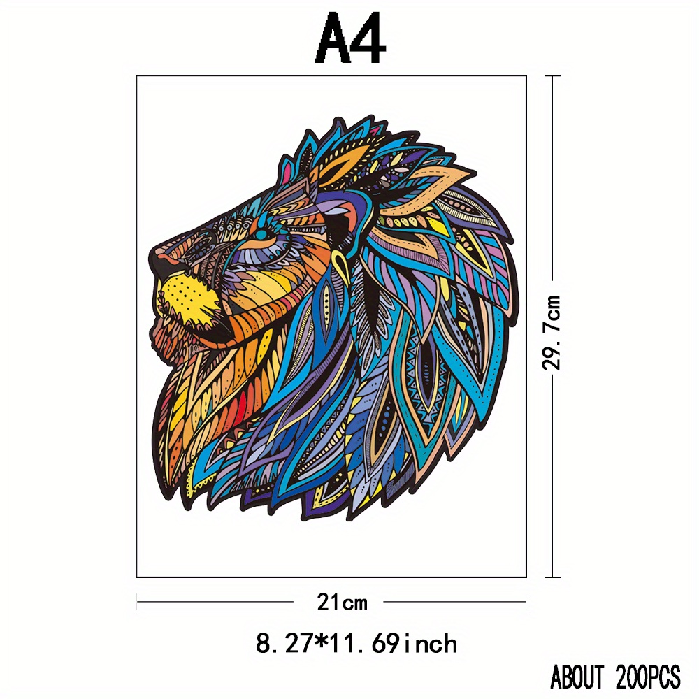 Wooden Puzzles For Adults Lion Wooden Puzzle Uniquely Irregular Animal ...