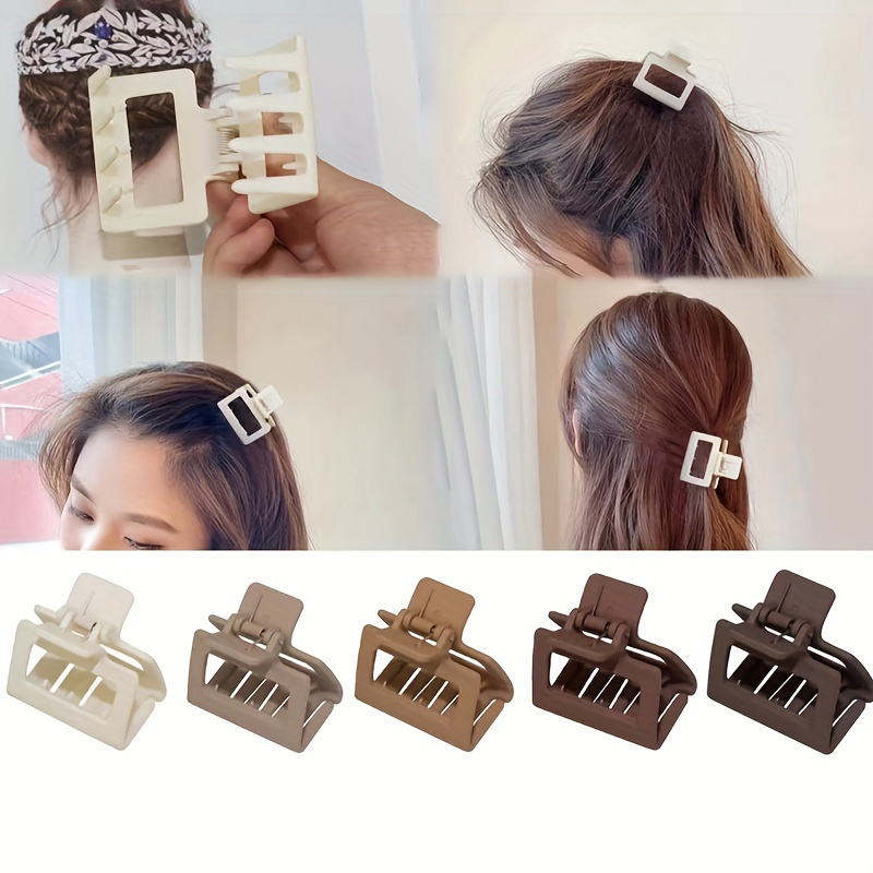 Non slip Matte Hair Claw Clip Thick Hold - Temu South Africa