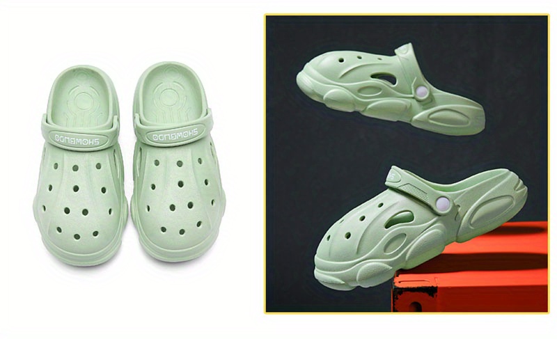 Women's Platform Round Toe Clogs Closed Toe Hollow - Temu New Zealand