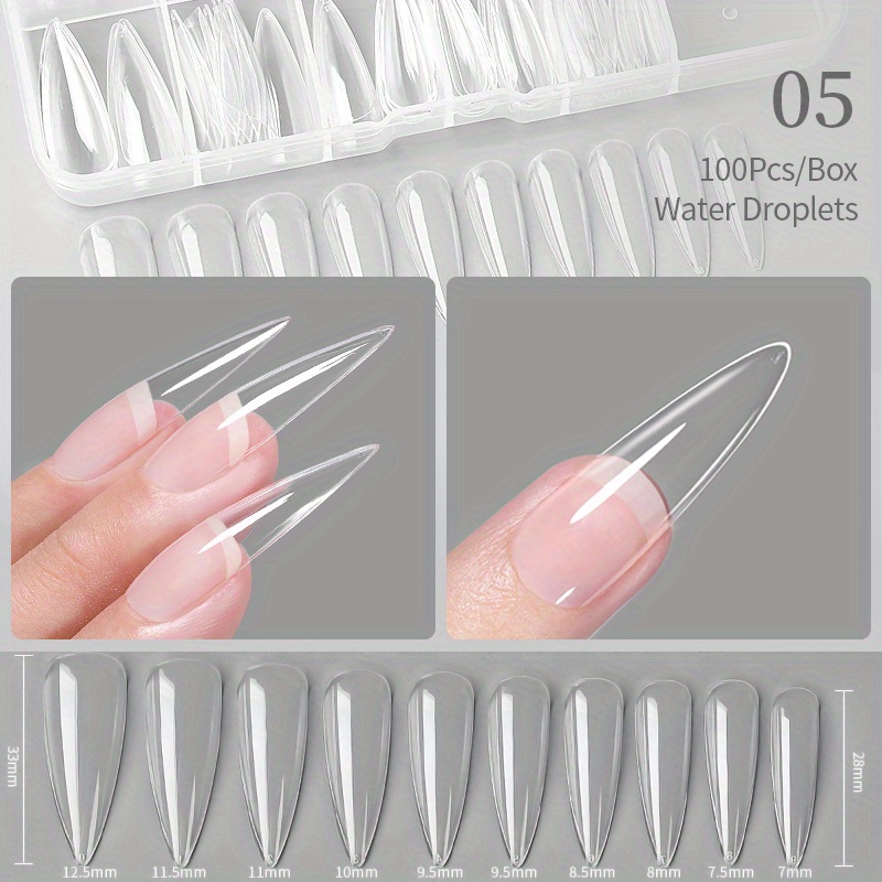 False Nail Tips Full Cover Nail Tips Acrylic Clear False - Temu United ...