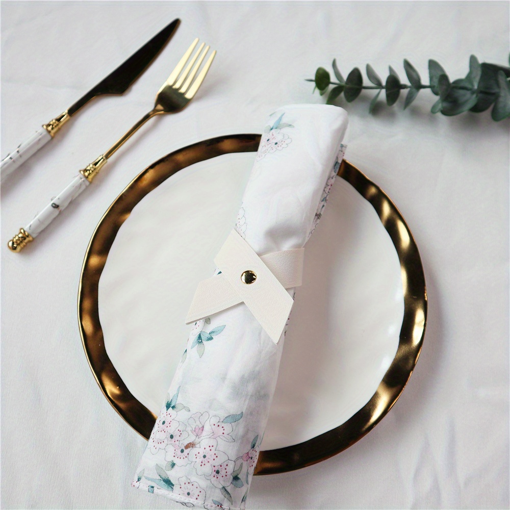 Pu Leather Napkin Ring Napkin Napkin Holder Suitable - Temu Norway