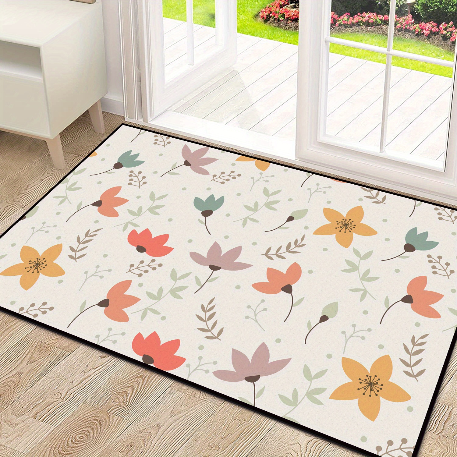 1pc flower doormat door mat bathroom mat toilet mat entry mat floor mat ...