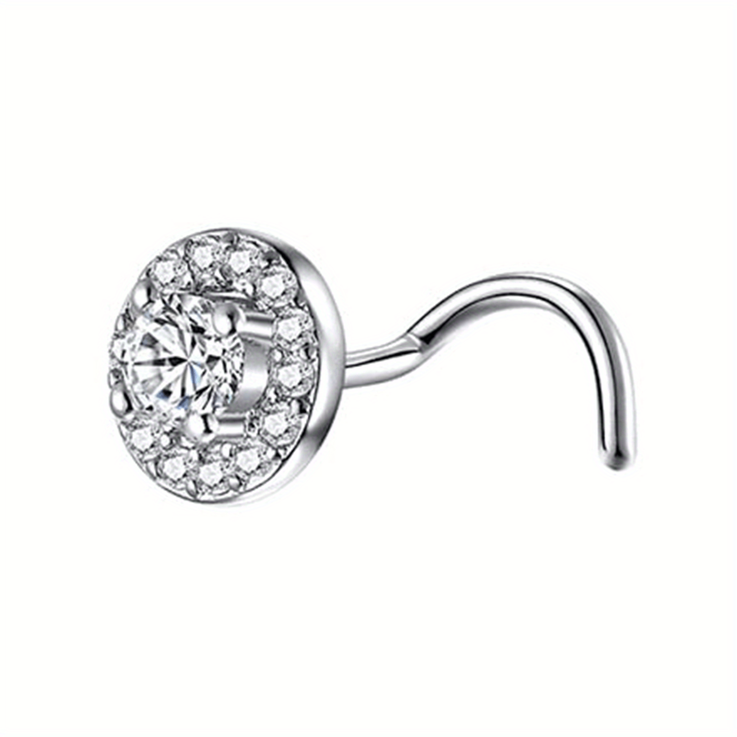 Flower/snowflake/butterfly Etc Shape Nose Ring Inlaid Shiny - Temu ...