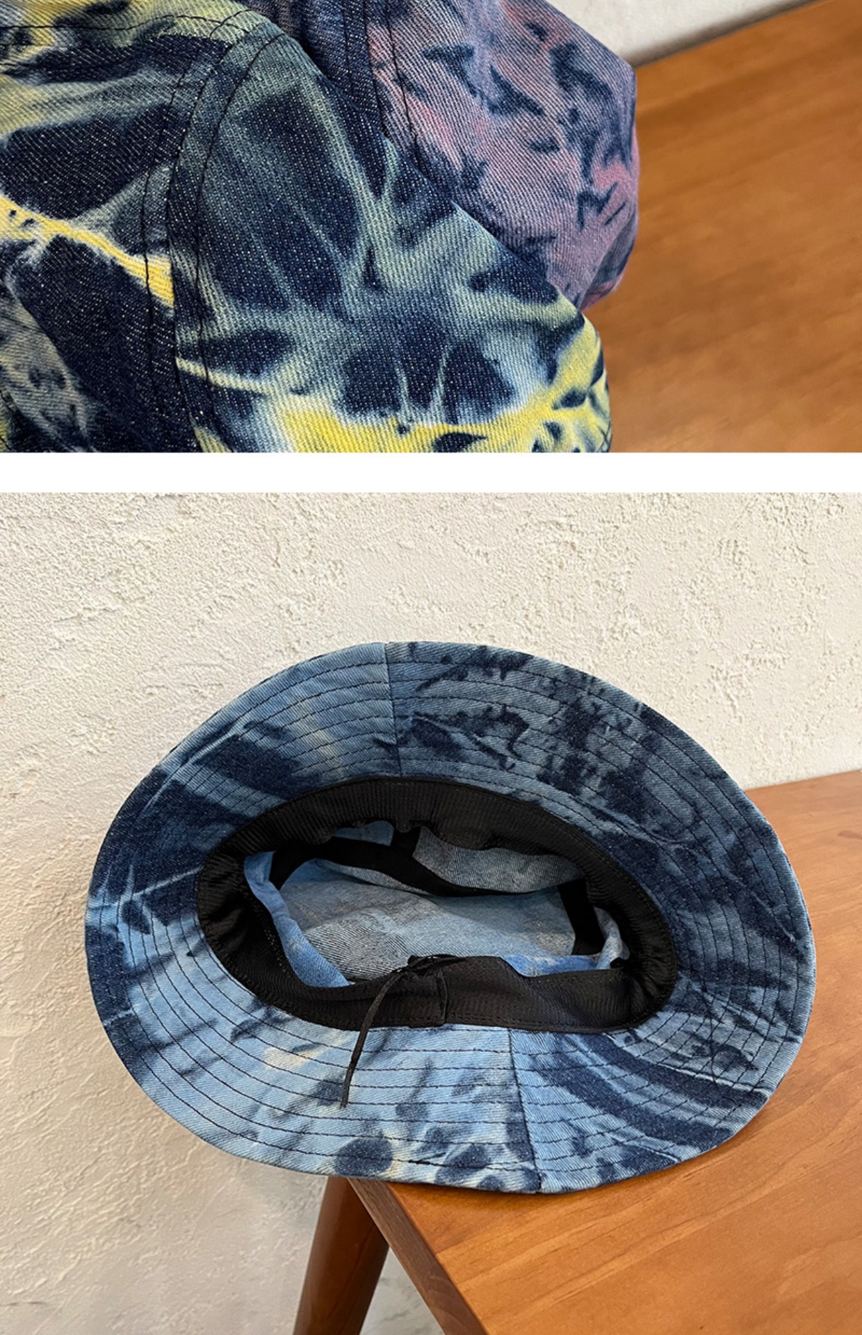 Washed Distressed Denim Bucket Hat Trendy Tie Dye Sunscreen - Temu