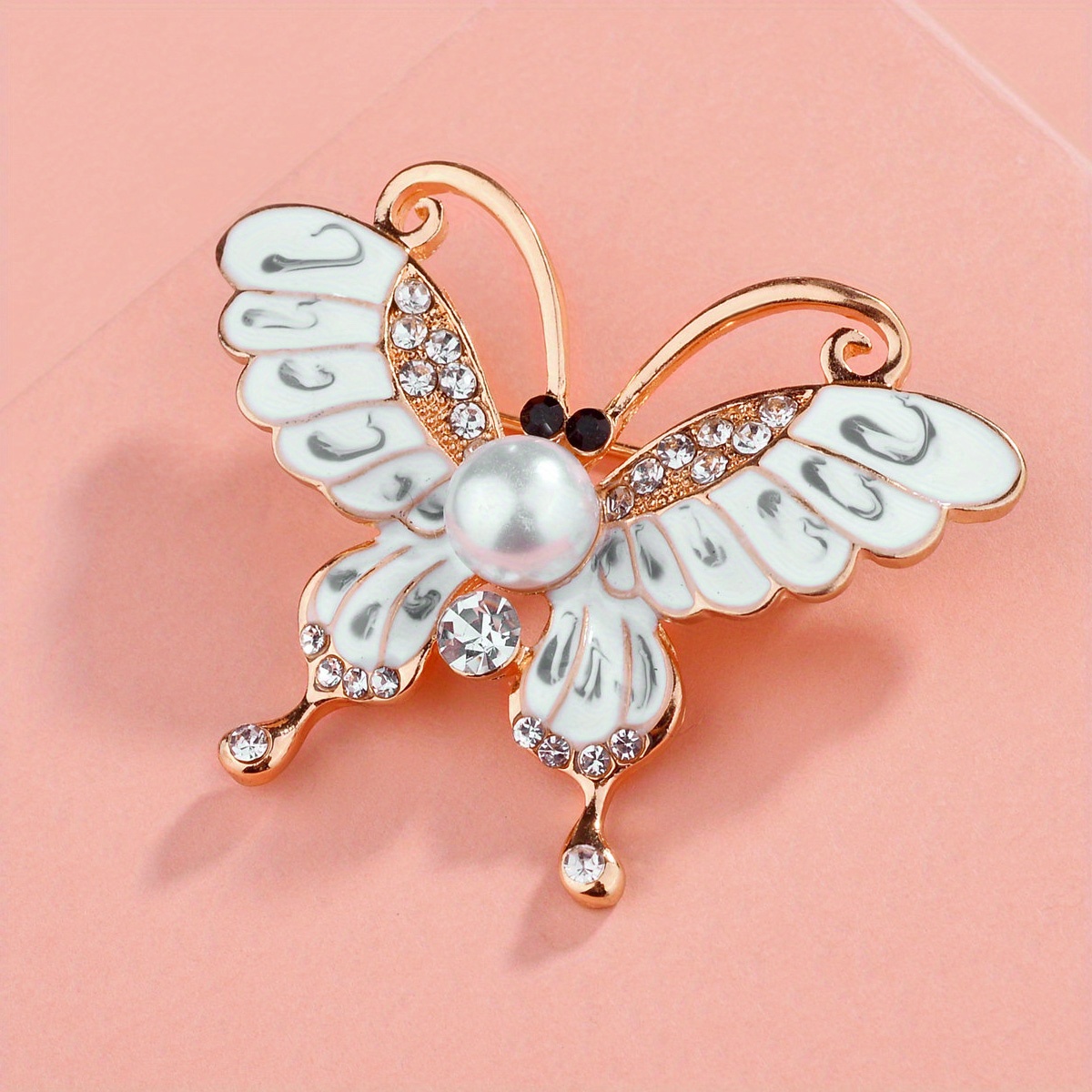 Shape Brooch Inlaid Pearls Sweet Collar Pin - Temu Australia