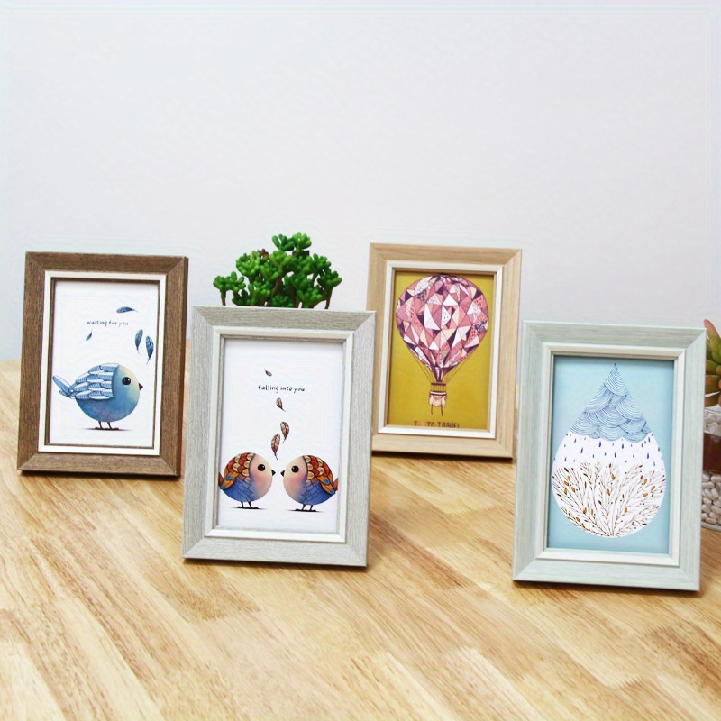 Photo Frame Simple Vintage Picture Frame Tabletop - Temu