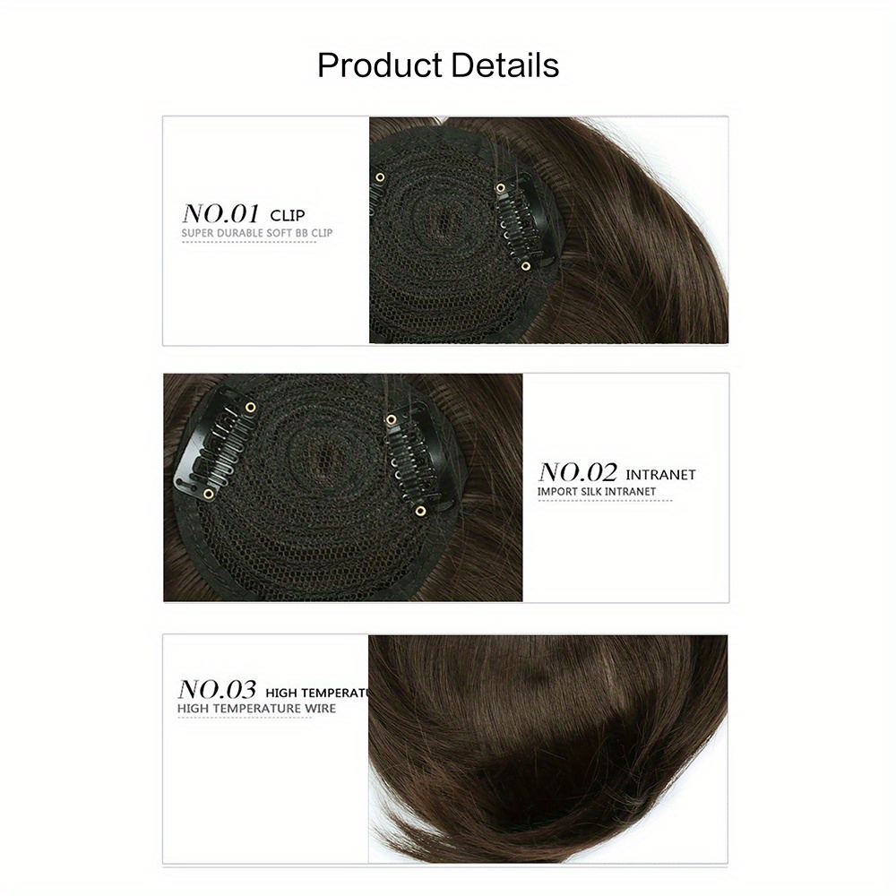 Invisible Clip in Bangs For Women Short Wig With Thick - Temu